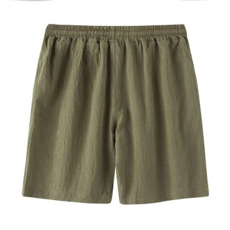 Generic Leinenhose Herren Kurz Stretch, Leinen Shorts Herren Sommer Dünn Bermuda Chino Shorts Slim Fit Kurze Hosen Sport Mit Taschen Freizeithose Mit Gummizug