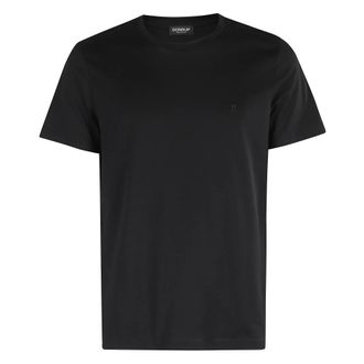 Dondup Schwarzes Kurzarm-Logo-T-Shirt - - Tops - Herren - Schwarzk - S
