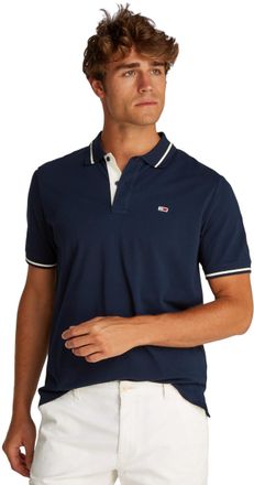 Tommy Jeans Herren TJM Reg Tipped Dm0dm20745 S/S Poloshirt, Blue (Dark Night Navy), S EU