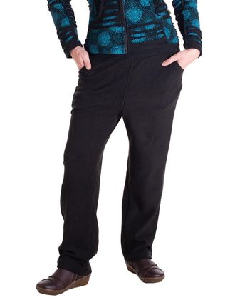 vishes Alternative Bekleidung - Warme Damen Hose Winterhose Haremshose ECO Fleecehose Thermohose schwarz 44-46