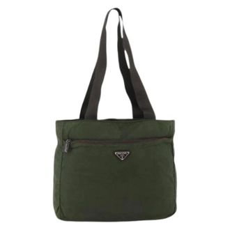 Prada Sac cabas vintage doccasion - Femme - Pre-owned - Vert - Taille: ONE Size