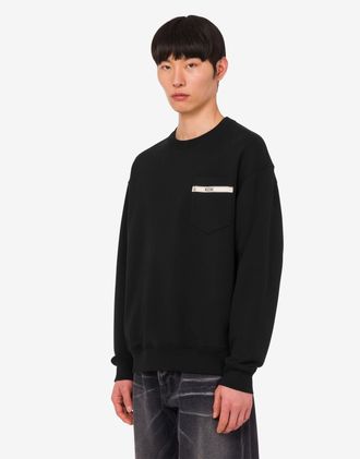 Moschino Sweat en coton biologique brodé - Noir