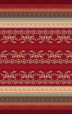 Bassetti Foulard Orosei R1 aus Baumwolle Mako-Satin in der Farbe Rot, Ma&szlig;e: 350cm x 270cm, 9324014