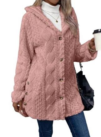 Generic Cardigan &agrave; capuche en jacquard, manches longues, v&ecirc;tement dext&eacute;rieur en tricot chaud pour lautomne et lhiver, pour un usage quotidien d&eacute;contract&eacute; et l
