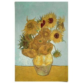 Reinders Poster, Van Gogh Sonnenblumen, Wohnzimmer, Poster, Wanddeko, Room Decor, 150 gr. gl&auml;nzend Bilderdruckpapier, Gelb, 91,5 x 61cm
