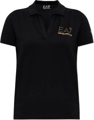 Emporio Armani Emporio Armani Ea7, Femme, Tops, Noir, Taille: 40 FR Polo Evolution