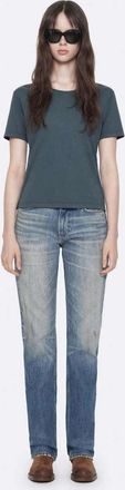 AllSaints Nat slim bas en d&eacute;lavage indigo clair-Bleu