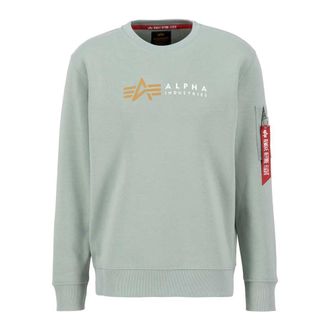 Alpha Industries Alpha Industries Label Sweater Sweatshirt f&uuml;r Herren Dusty Green