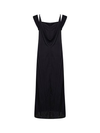 Bottega Veneta Womens Long Dress Viscose Crepe Black Rayon