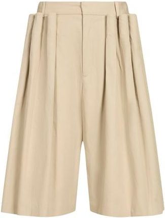 Tibi Bermuda large pliss&eacute; en coton