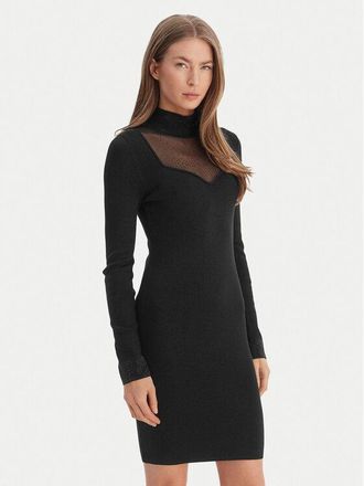 Guess Strickkleid W6RK61 Z4842 Schwarz Regular Fit