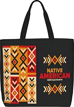 Generic Sac Fourre-Tout Mois Du Patrimoine Am&eacute;rindien Fiert&eacute; Autochtone Sac &Agrave; Dos R&eacute;utilisable De Grande Capacit&eacute; Sacs &Agrave; Main, Pour Shopping, &Eacute;cole, Voyage, B