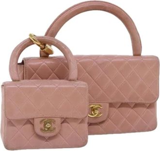 Chanel Sac &agrave; main vintage Pre-owned - Femme - Pre-owned - Rose - Taille: ONE Size