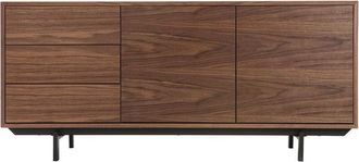 Miliboo Miliboo - Buffet vintage en bois foncé noyer 2 portes 3 tiroirs L160 cm manny