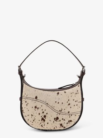 ATP Atelier Womens Shoulder Bag Silea Pony Skin Beige Leather