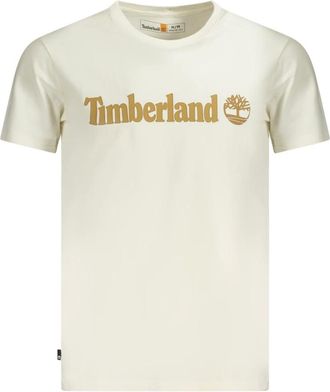 Timberland Homme, Tops, Beige, Taille: XL Kennebec River Linear Logo Short Sleeve T-Shirt