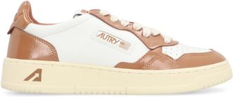 Autry Womens Sneakers Medalist Leather White-Brown Sugar Trainers White/brown