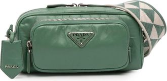 Prada Hobo Bags - Nappa Antique Multi Pocket Crossbody - Gr. unisize - in Gr&uuml;n - f&uuml;r Damen