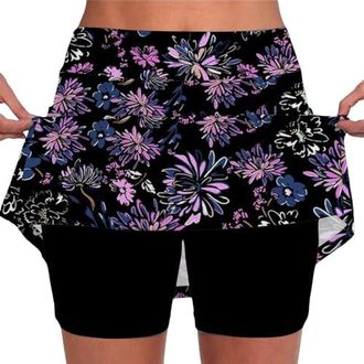 Generic Short en Jean avec Collant Noir Bermuda Ventre Pied Musculation Vintage Marron Carreaux Boyfriend Cotele One Elasthane Soccer Skate Rayure Loose Combi