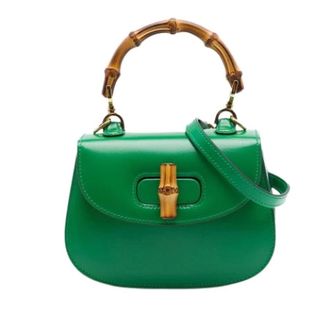 Gucci Pre-owned Bamboo Satchel - - Pre-owned - Damen - Gr&uuml;n - ONE SIZE