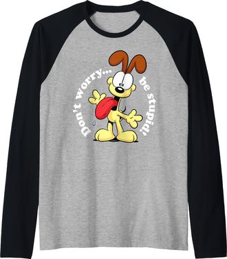 Garfield Odie Ignorance Carefree Dog 80er 90er Jahre Cartoon Classic Raglan