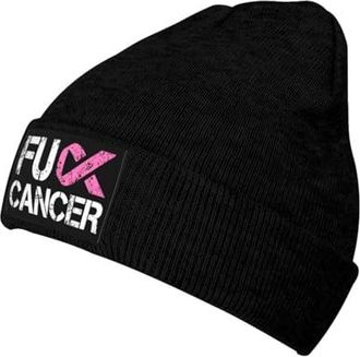 Generic Bonnet Thermo Fuck Cancer Soutien Au Cancer du Sein Respirant Bonnets Coupe-Vent Bonnet Tricot&eacute; pour lescalade D&eacute;contract&eacute;e Femme