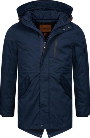 Indicode Herren Villalobos Regenparka mit Kapuze | Funktionsjacke Windbreaker Segeljacke Navy, XL