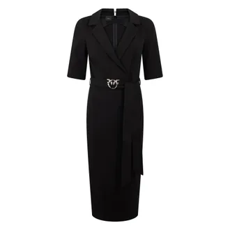 Pinko Pinko, Femme, Robes, Noir, Taille: 40 FR Robe ajust&eacute;e avec ceinture