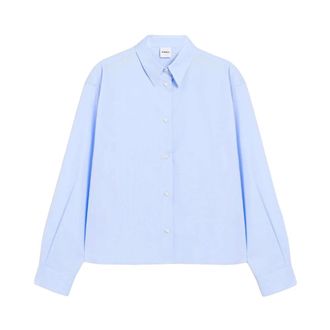 Aspesi Chemise en coton coupe d&eacute;contract&eacute;e - Femme - Blouses et Chemises - Bleu - Taille: 42 FR