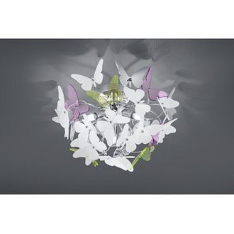 Reality Reality Leuchten - Plafonnier Butterfly 3xG9 Chrome Papillons Multicolores &Oslash;45 cm Trio Lighting