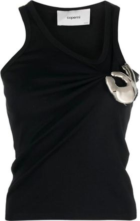 Coperni Femme, Tops, Noir, Taille: 38 FR Asymmetric Gathered Top
