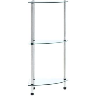 vidaXL Tag&egrave;re &agrave; 6 niveaux Transparent 30x30x160 cm Verre tremp&eacute; Vidaxl