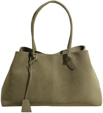 Generic Sac fourre-tout d&eacute;contract&eacute; et polyvalent, sac &agrave; main de couleur unie Compatible for les femmes(Khaki)
