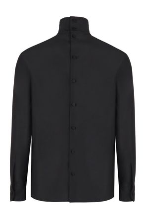 Gucci Mens Technical Panama Shirt Black Polyester