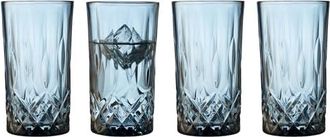 Lyngby Glas Sorrento Highball 38 cl 4 Stck. Blau