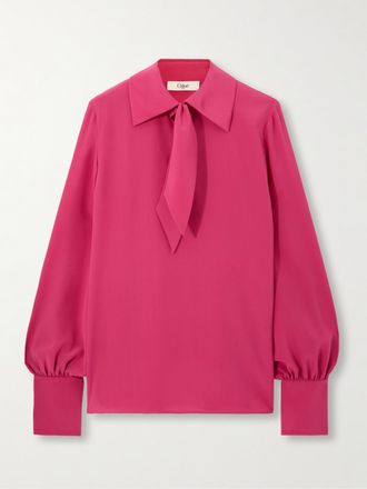 Chloé Schluppenbluse Aus Crêpe De Chine Aus Seide - Pink