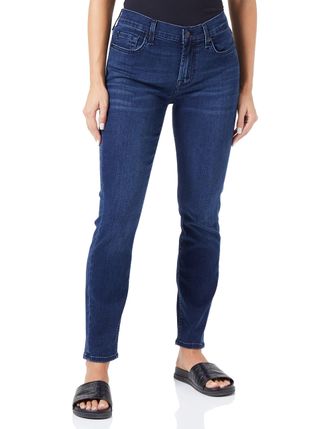 7 For All Mankind Damen The Ankle Skinny Bair Eco Jeans, Dark Blue, 25W / 25L EU