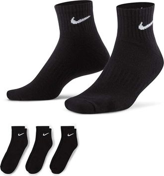 Nike Nike Cushioned Crew Socks Socken 3er Pack (DE/NL/SE/PL, Numerisch, 42, 46, Regular, Regular, Black/White)