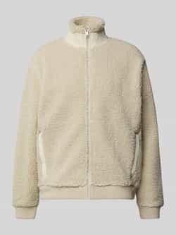 Boss Orange by Hugo Boss Slim Fit Sweatjacke in Teddyfell-Optik Modell ZE_COZISOLID