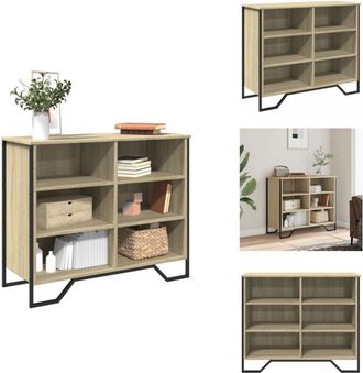 vidaXL Sideboard Sonoma-Eiche 91x35,5x74,5 cm Holzwerkstoff - Sideboard - Sideboards - Schrank - Lagerschrank
