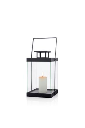 Blomus Laterne Finca, Schwarz, Metall, rechteckig, 20.5x46x21 cm, Glaseinsatz, Dekoration, Windlichter & Laternen, Laternen