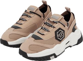 Philipp Plein Low-Top Sneaker - Runner Sneaker Predator - Gr. 45 (EU) - in Beige - f&uuml;r Damen