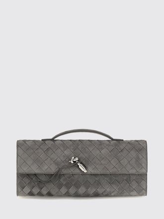 Bottega Veneta Andiamo Intrecciato-Clutch aus Wildleder