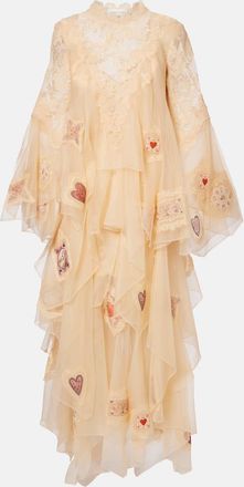 Zimmermann Robe Hypnotic Cascading aus Seidenorganza