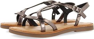 Gioseppo Sandales en cuir métallisé noir pour fille varzea, Plomb, 32 EU