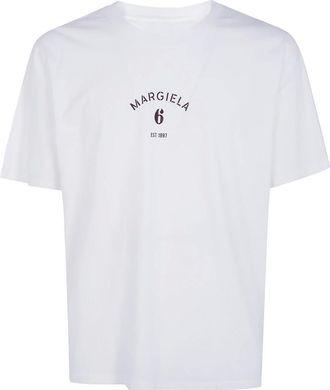 Maison Margiela Homme, Tops, Blanc, Taille: XL 6 T-Shirt Imprim&eacute;