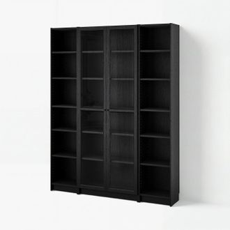 IKEA BILLY / OXBERG Regalkombination mit Vitrinent&uuml;ren