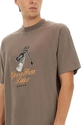 Dr&ocirc;le de Monsieur Grand Hotel Print T-Shirt - Gray