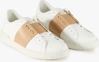 Valentino Baskets crant&eacute;es en cuir