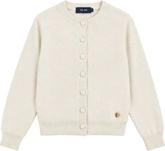 Yes-Zee Cardigan &agrave; col rond - Femme - Pulls - Beige - Taille: 36 FR
